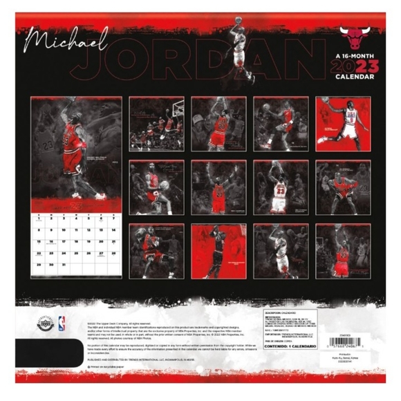 NBA | Toys | Michael Jordan 223 Calendar 6 Month Calendar Chicago Bulls ...